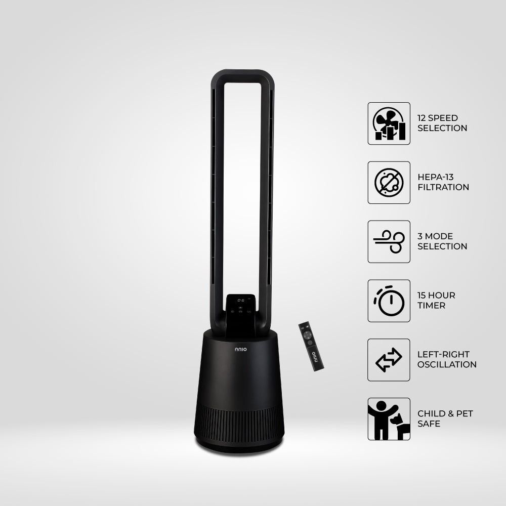 ZENO Air Purifying BLDC Bladeless Fan With Remote – NNIO